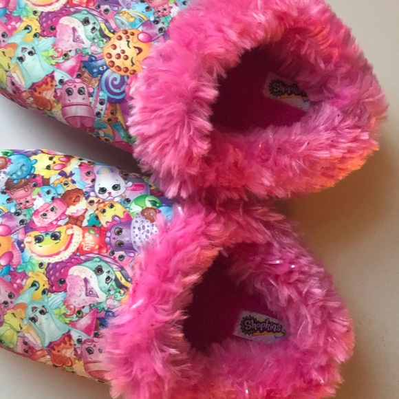Shopkins | Shoes | Shopkins Girls Furry Slippers House Shoe Size L23 ...